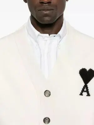 AMI Paris De Coeur Monogram Cardigan