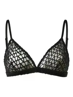 Valentino Garavani Logo-pattern Triangle Bra