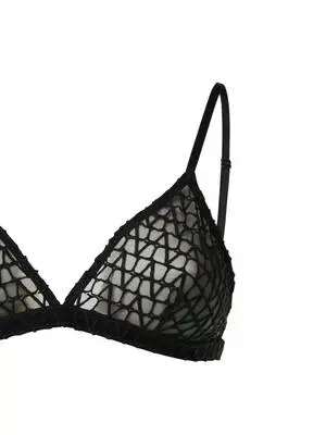 Valentino Garavani Logo-pattern Triangle Bra