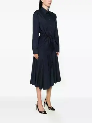 N°21 Button-down Flared Midi Dress - Blue