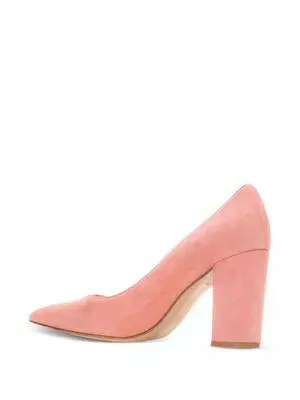 GIANVITO ROSSI 85mm Piper Suede Block-heel Pumps - Pink
