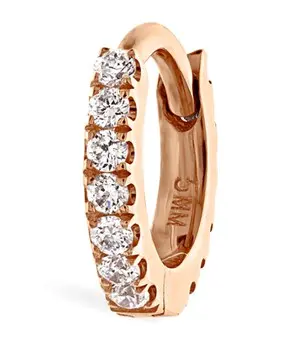 MARIA TASH Diamond Eternity Single Hoop Earring - Rose Gold
