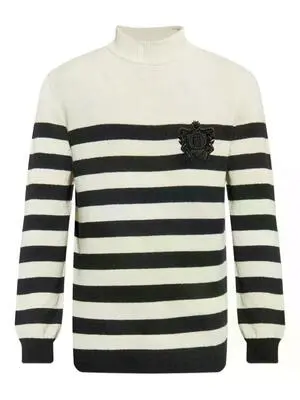 Balmain Striped-pattern Sweater - Neutrals