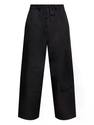 Y3 Black Wash Pants For Men