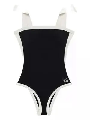 Simkhai Colour-blocked Tie-strap One-piece Swimsuit - Black