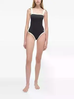 Simkhai Colour-blocked Tie-strap One-piece Swimsuit