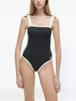 Simkhai Colour-blocked Tie-strap One-piece Swimsuit