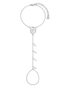Ettika Aura Cultured Freshwater Pearl Hand Chain - Silver