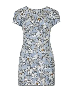 MILLY Rowen Floral Sequins Dress