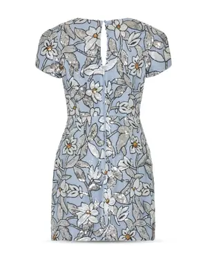 MILLY Rowen Floral Sequins Dress