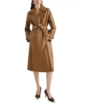 Marella Soledad Faux Leather Overcoat