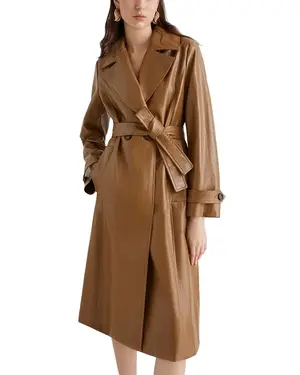 Marella Soledad Faux Leather Overcoat