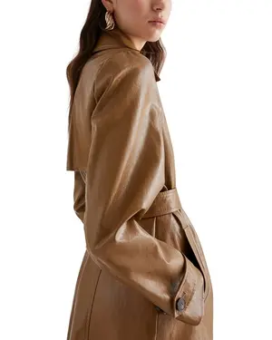 Marella Soledad Faux Leather Overcoat