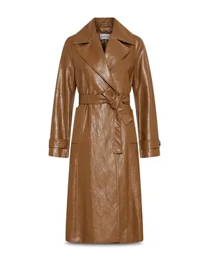 Marella Soledad Faux Leather Overcoat