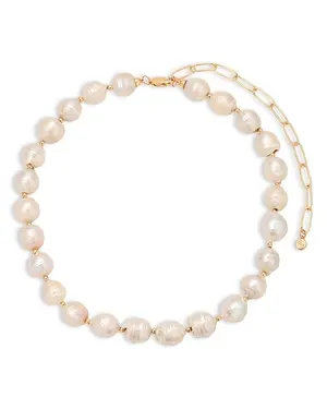Ettika Cultured Freshwater Pearl Collar Necklace - Gold