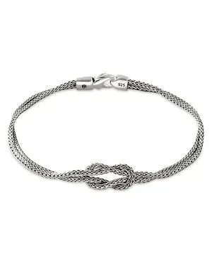 John Hardy 14k Yellow Gold & Sterling Love Knot Bracelet - Silver