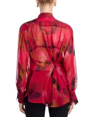 Victoria Beckham Silk Draped Blouse