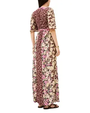 Ba&sh Ilma Floral Print Dress - Burgundy