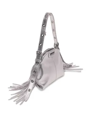 Maje Metallic Micro Bag - Silver