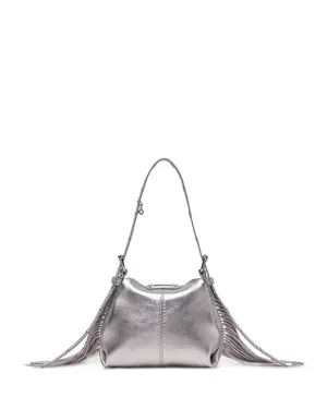 Maje Metallic Micro Bag - Silver