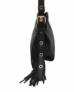 Maje Leather Micro Bag - Black