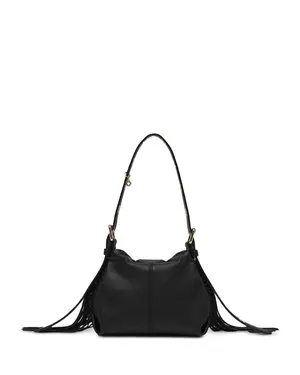 Maje Leather Micro Bag - Black