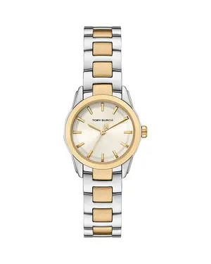 Tory Burch The Small Miller Watch, 28mm - White/two Tone