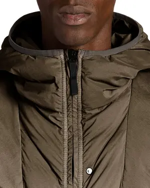 Stone Island Hooded Quilted Jacket - Green