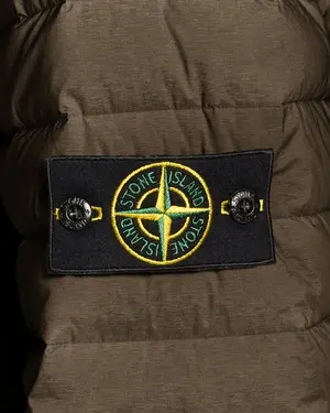 Stone Island Hooded Quilted Jacket - Green