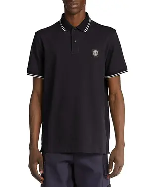 Stone Island Short Sleeve Polo Shirt - Navy Blue