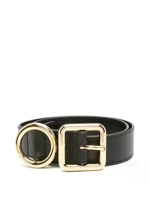 Jacquemus Double-buckle Leather Belt - Black