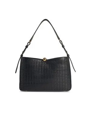 Furla Large Leather Shoulder Bag - Black