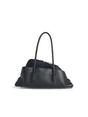 Attico La Passeggiata Small Leather Bag - Black