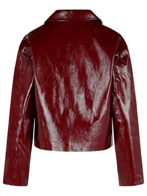 SELF-PORTRAIT Leather Jacket - Bordeaux