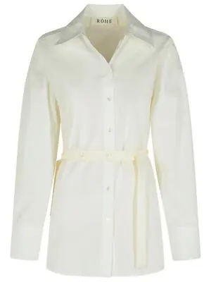 RÓHE Combined Silk Poplin Vest Shirt