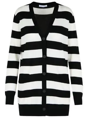MAX MARA Fiemme Two-Tone Virgin Wool Cardigan