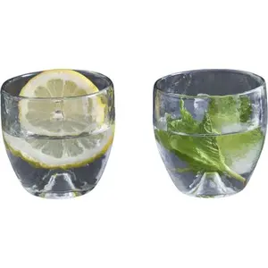 THE COLLECTIVE HOME Pebbled Punt Glassesset Of 4 - Clear