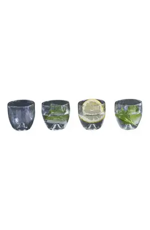 THE COLLECTIVE HOME Pebbled Punt Glassesset Of 4