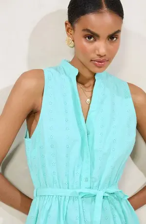 LIPSY Broderie Sleeveless Mini Dress