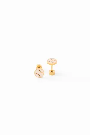 PIP POP Baseball Stud Earrings