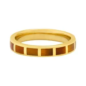 JAN LESLIE Stackable Gemstone Ring - Brown