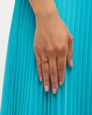 JAN LESLIE Stackable Gemstone Ring - Red