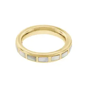 JAN LESLIE Stackable Gemstone Ring - White