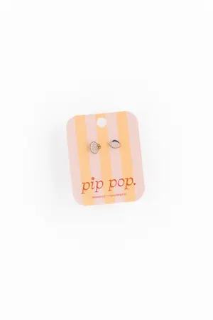PIP POP Shell Stud Earrings