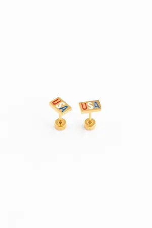 PIP POP Usa Stud Earrings