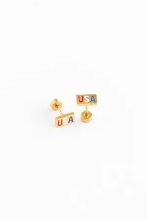 PIP POP Usa Stud Earrings
