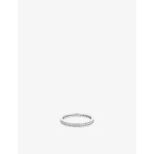 ASTRID & MIYU Stacking Rhodium-plated Sterling Silver And Cubic Zirconia Ring - Rhodiumplatedsilver