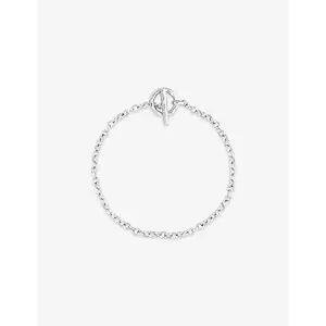 ASTRID & MIYU Rolo T-bar Rhodium-plated Chain Bracelet - Rhodiumplatedbrass