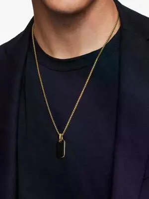 David Yurman 18kt Yellow Chevron Tag - Gold