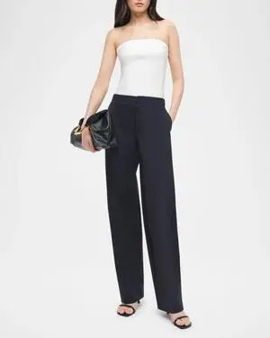 Simkhai Walden Curved-leg Pants - Black